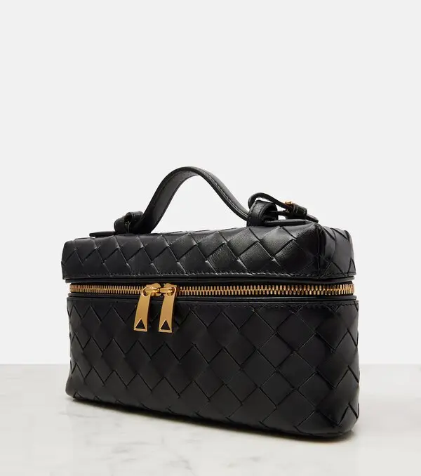 Bottega Veneta Intrecciato Leather Tote Bag - Black