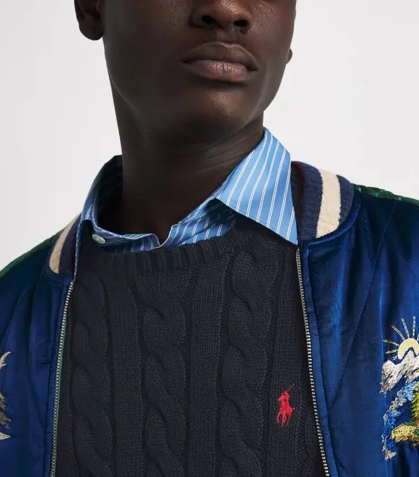 Polo Ralph Lauren Cotton Cable-knit Sweater - Navy