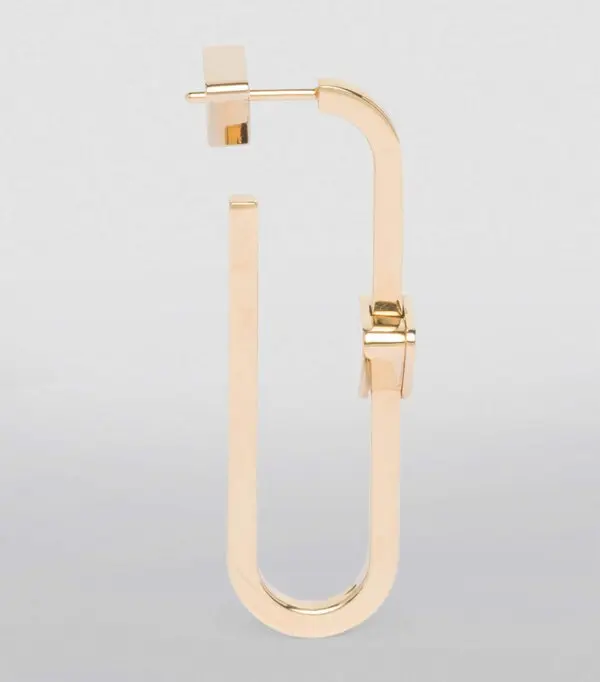 Prada Triangle Hoop Earrings