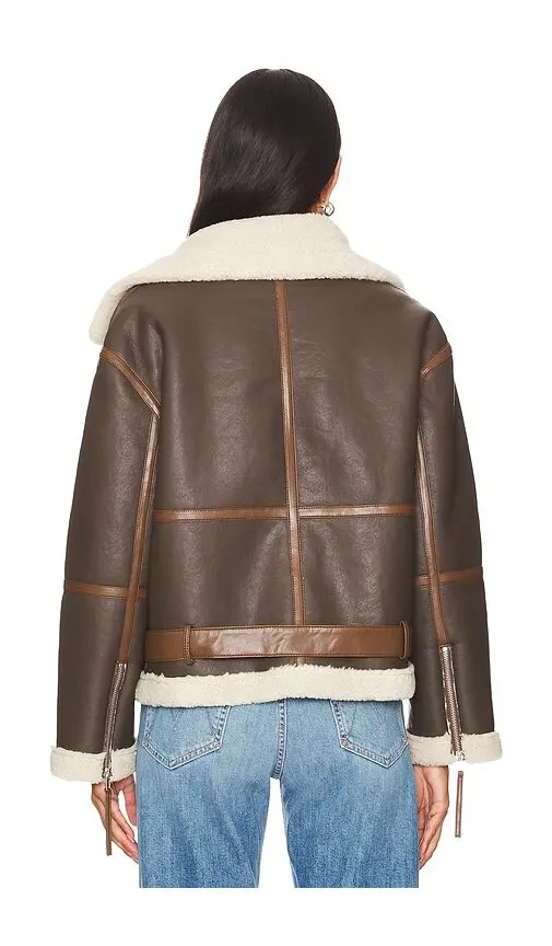 Heartloom Olina Faux Leather And Faux Fur Jacket