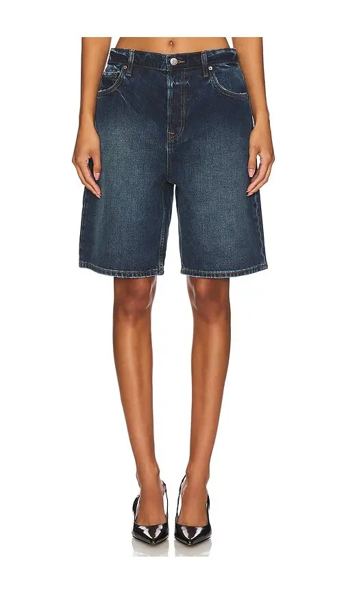 GRLFRND Rene Low Rise Baggy Denim Shorts