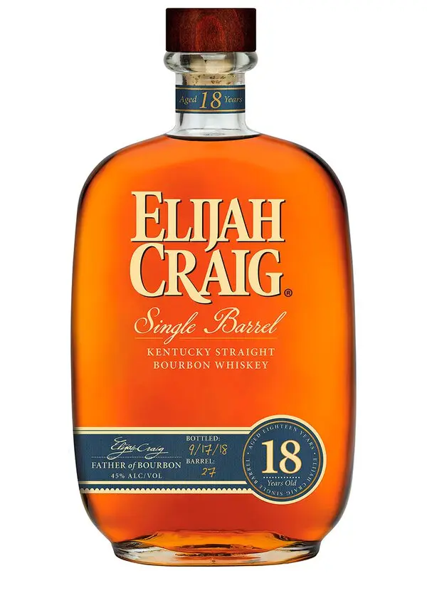 ELIJAH CRAIG Year Old Single Barrel Kentucky Straight Bourbon Whiskey - 18