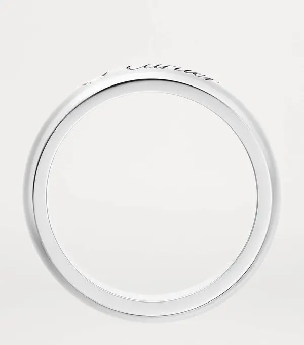 Cartier C De Wedding Band With Single Diamond