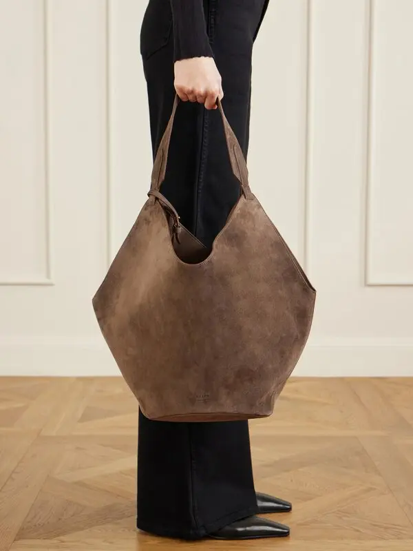 Khaite Lotus Medium Suede Tote
