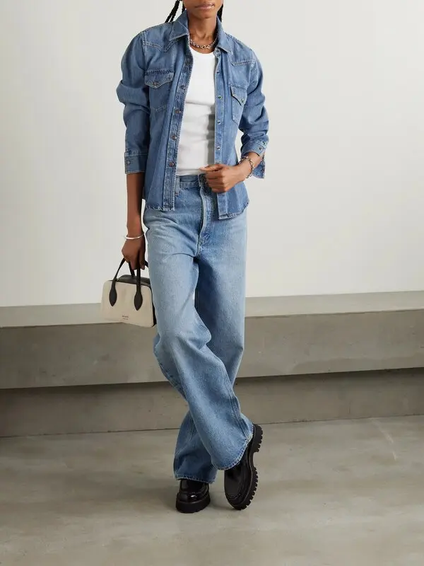 AGOLDE Low Slung Puddle Jeans - Blue