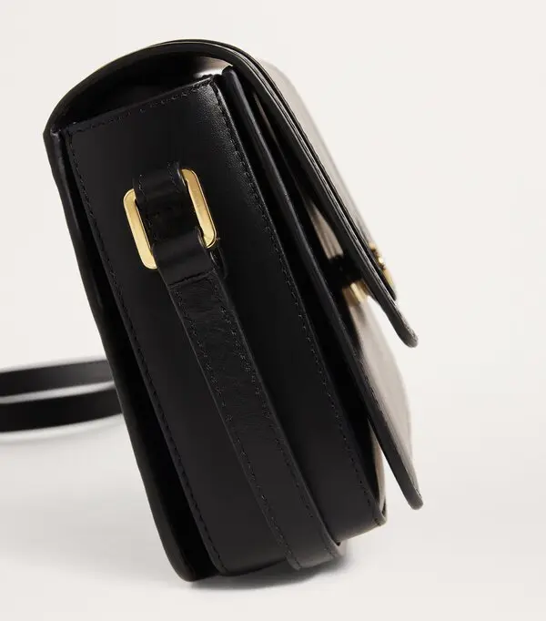 Harrods Leather Camera Bag With Gold-tone Hardware