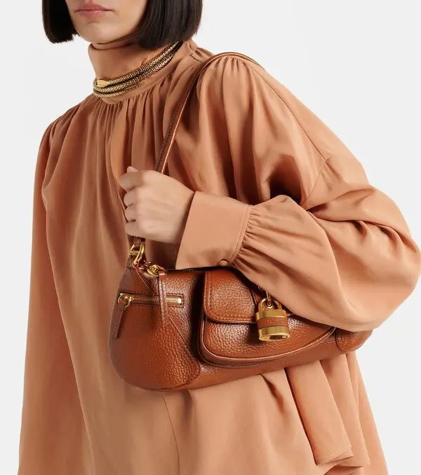 Chloé Small Leather Shoulder Bag - Brown
