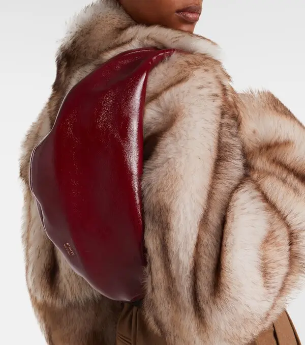 Khaite Olivia Medium Patent Leather Shoulder Bag - Red