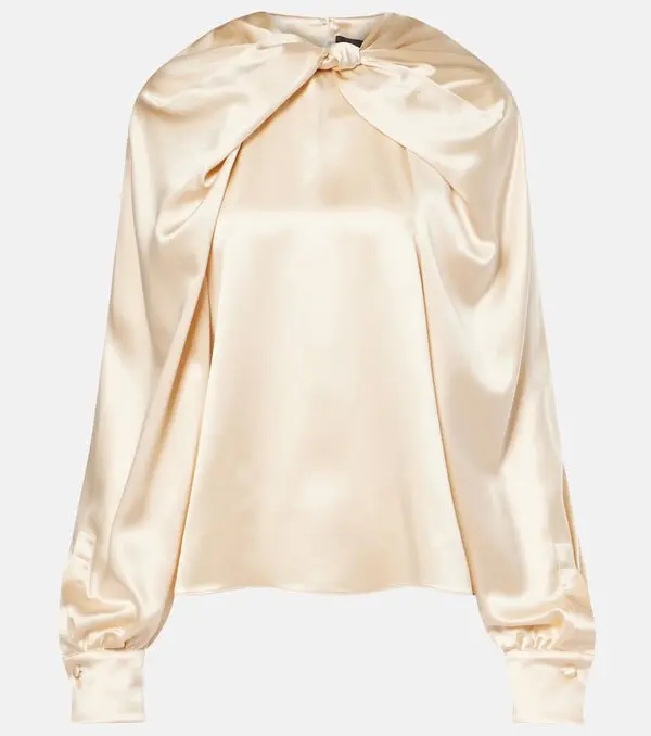 Max Mara Torchon Silk Satin Blouse
