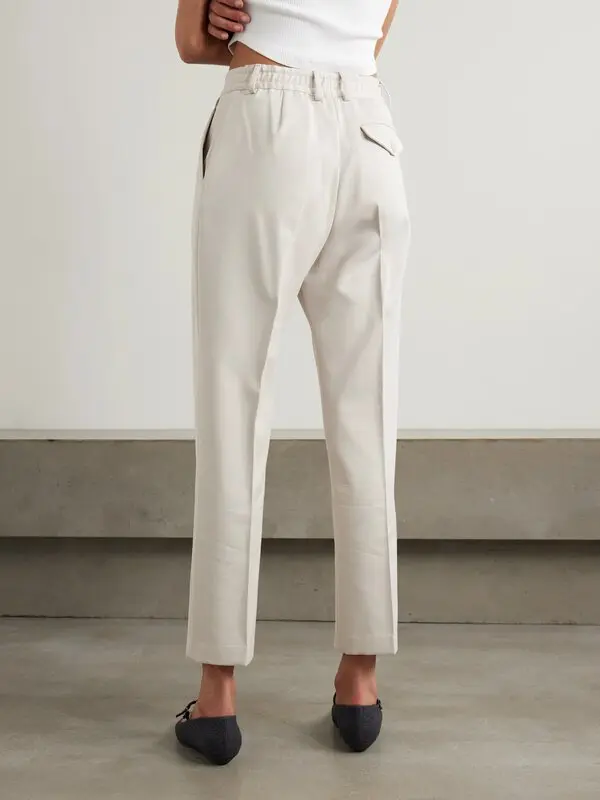 Purdey Cotton And Wool-blend Twill Straight-leg Pants