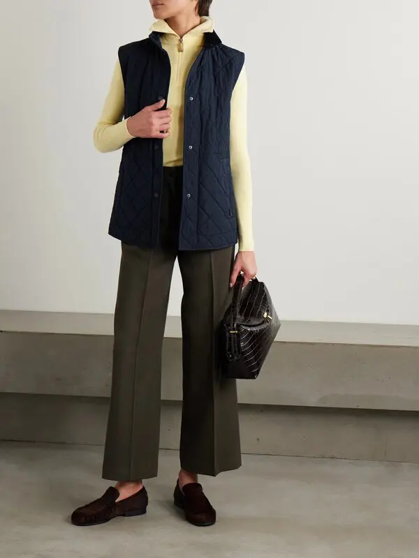 Purdey Quilted Shell Vest - Blue