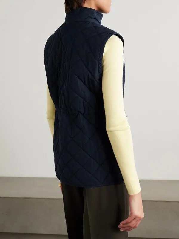 Purdey Quilted Shell Vest - Blue