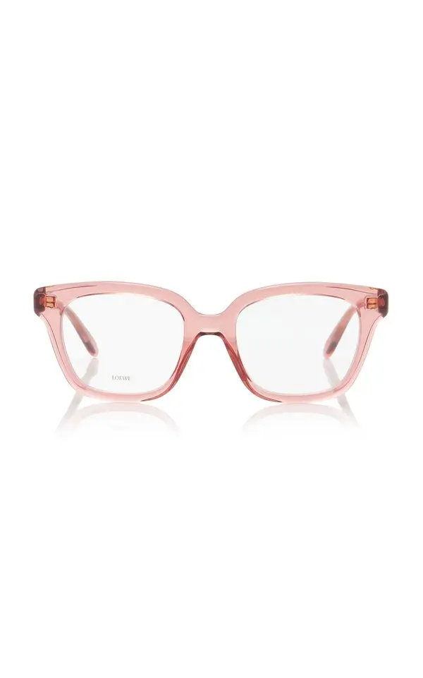 Loewe Square-frame Acetate Glasses - Pink