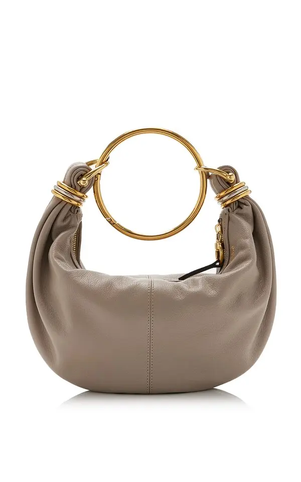Chloé Bracelet-handle Leather Shoulder Bag - Grey