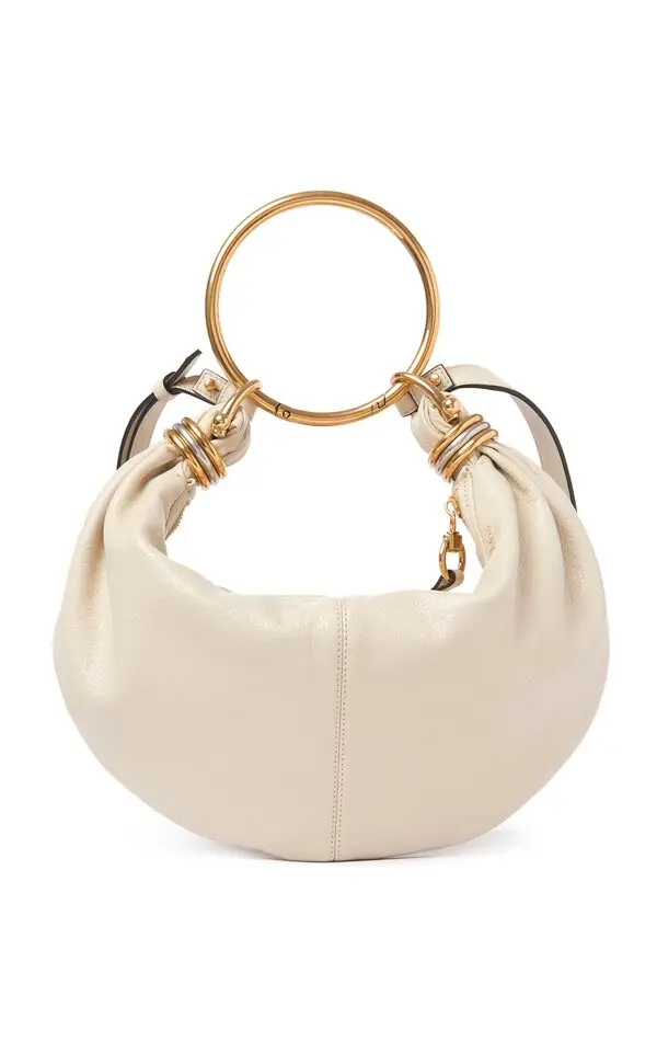 Chloé Bracelet-handle Leather Shoulder Bag - White