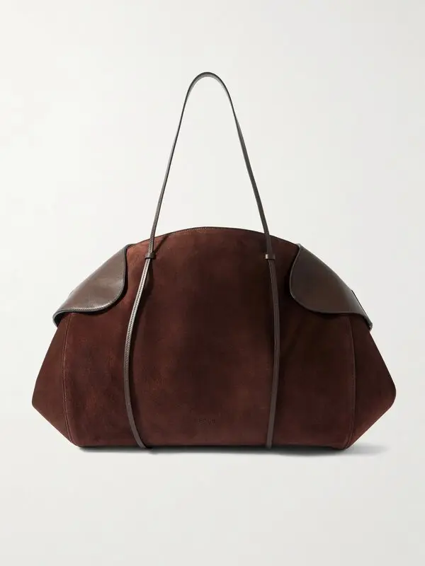 NEOUS Berenices Suede And Leather Shoulder Bag - Brown