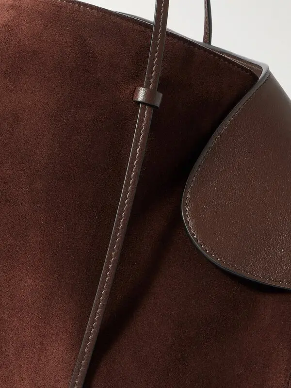 NEOUS Berenices Suede And Leather Shoulder Bag - Brown
