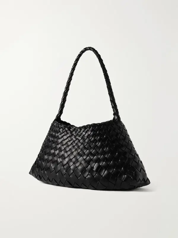 Dragon Diffusion Rosanna Mini Woven Leather Tote - Black