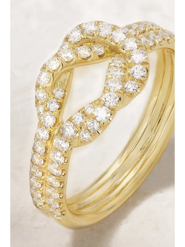 ANITA KO 18-karat Diamond Knot Ring