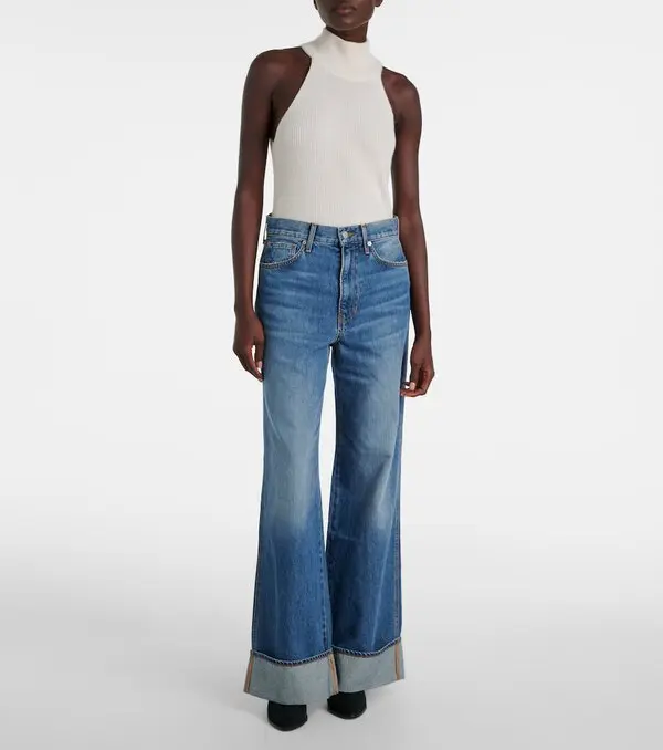 Veronica Beard Taylor High-rise Wide-leg Jeans