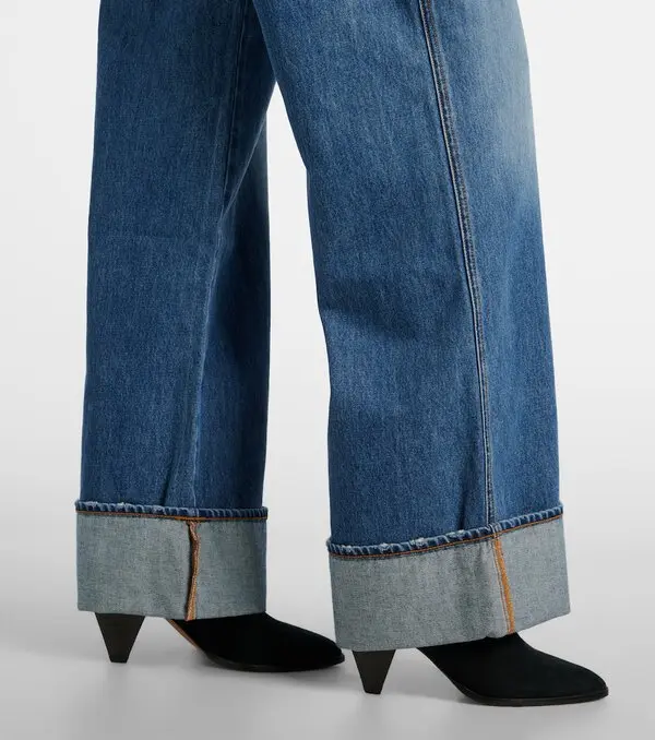 Veronica Beard Taylor High-rise Wide-leg Jeans