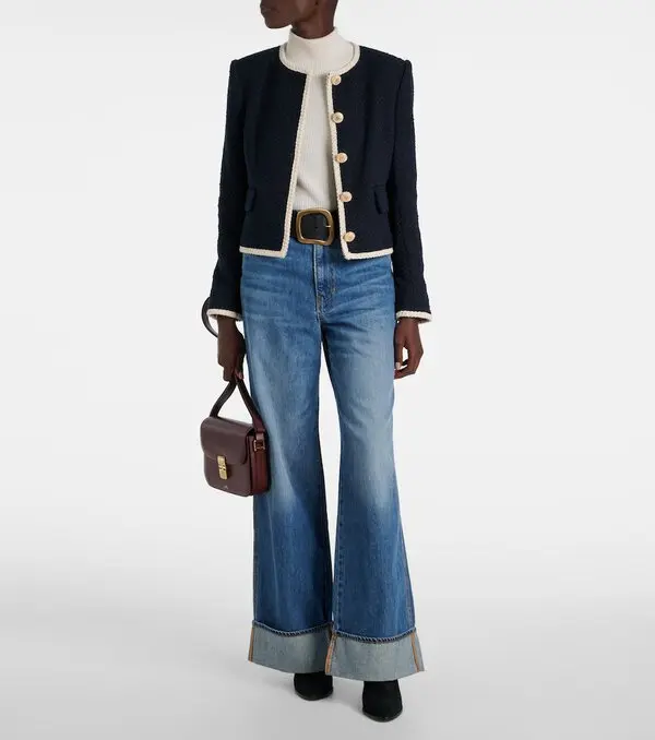 Veronica Beard Taylor High-rise Wide-leg Jeans