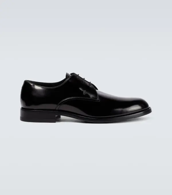 TOD'S Patent Leather Derby Shoes - Black