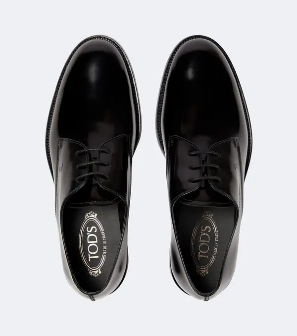 TOD'S Patent Leather Derby Shoes - Black