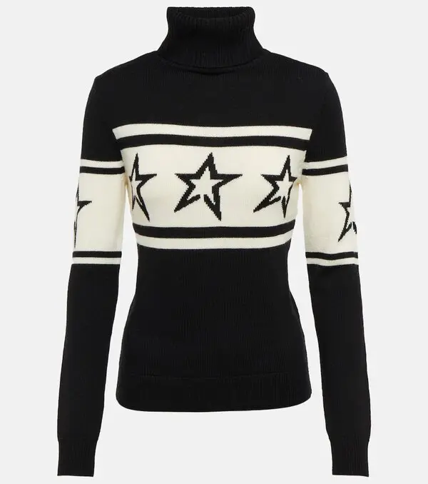 Perfect Moment Chopper Wool Turtleneck Sweater - Black