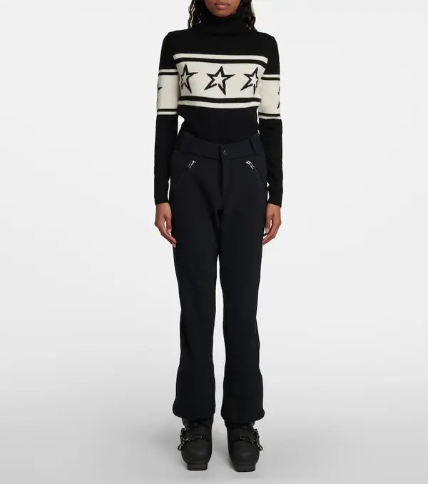 Perfect Moment Chopper Wool Turtleneck Sweater - Black