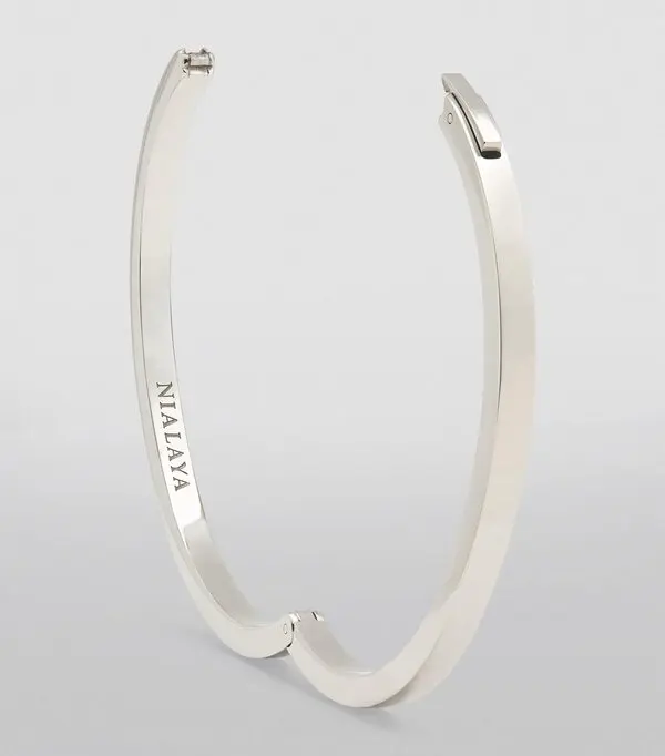 NIALAYA JEWELRY Sterling Plated Bangle - Silver