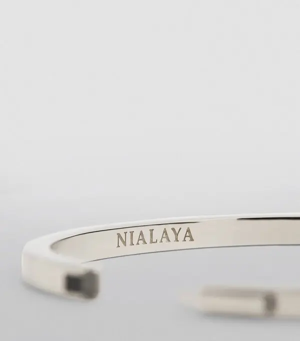 NIALAYA JEWELRY Sterling Plated Bangle - Silver