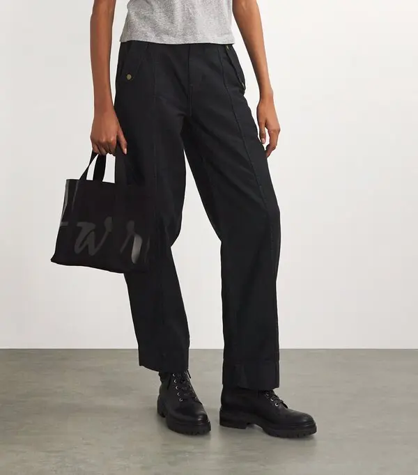 Harrods Mini Cotton Logo Tote Bag - Black
