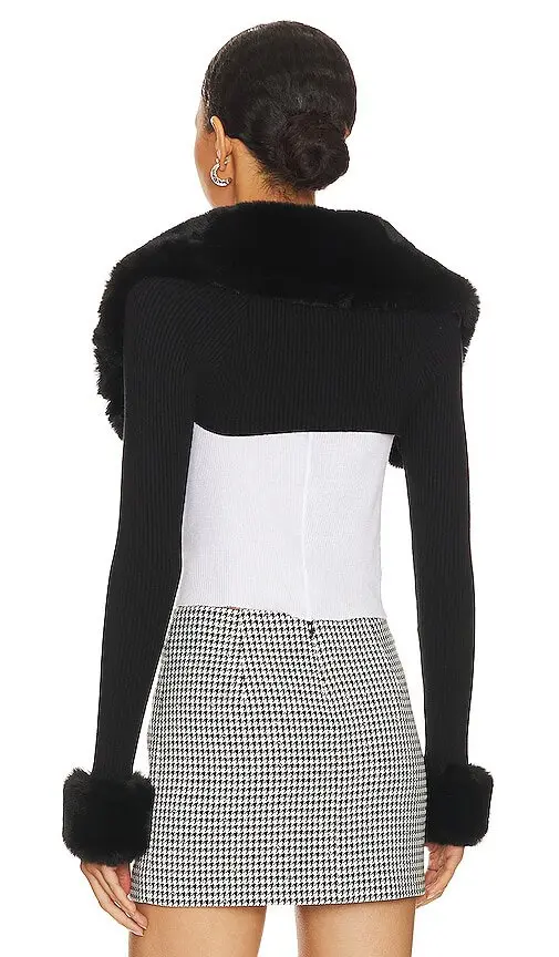 Superdown Faux Fur Trim Bolero