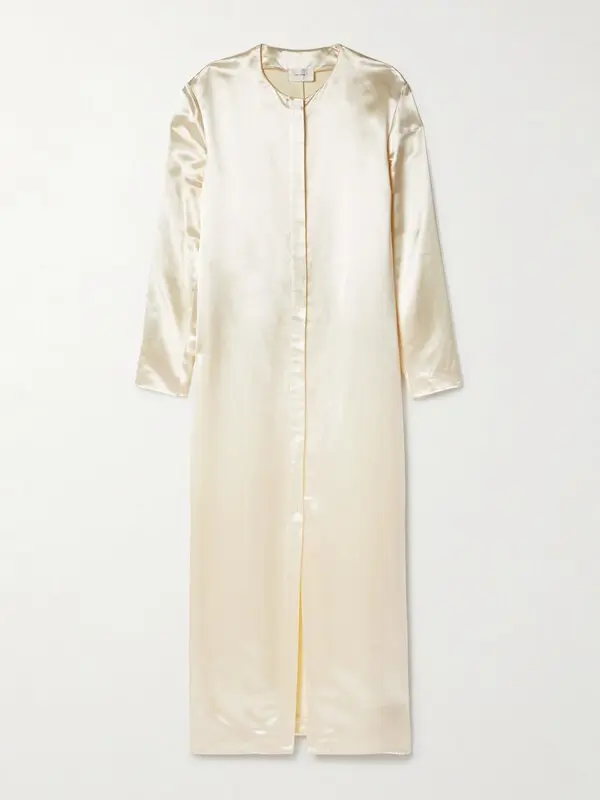 THE ROW Iside Satin Midi Dress - Neutrals