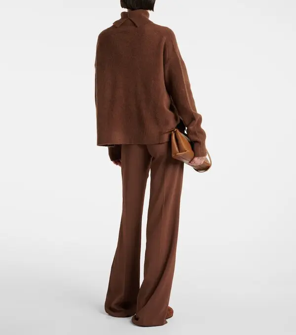 JOSEPH Cashmere-blend Turtleneck Sweater - Brown