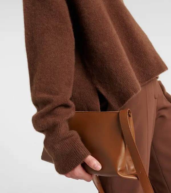 JOSEPH Cashmere-blend Turtleneck Sweater - Brown