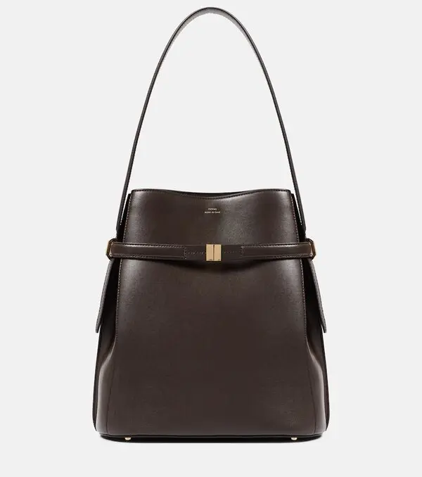 TOTEME Leather Bucket Bag - Brown