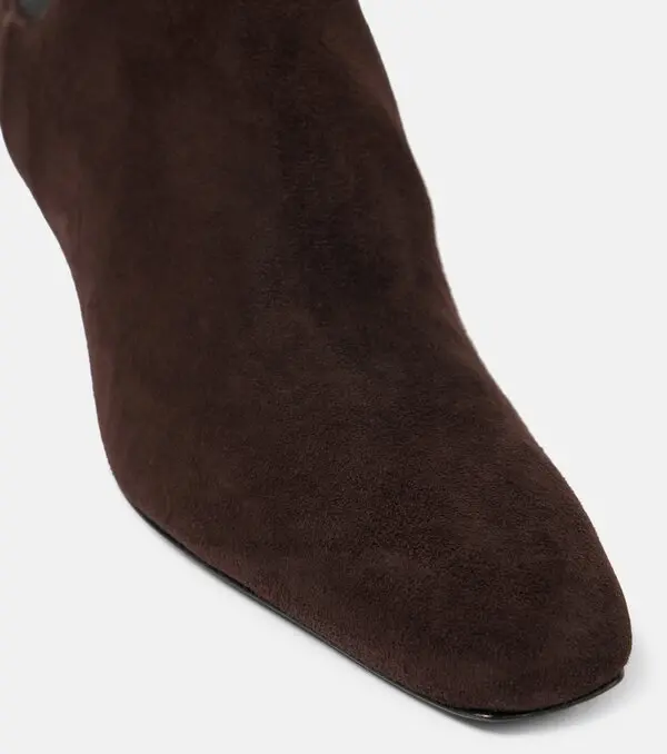 TOTEME Suede Ankle Boots - Brown