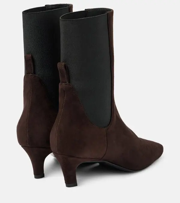 TOTEME Suede Ankle Boots - Brown