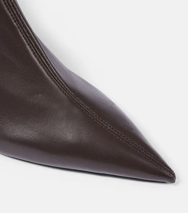 TOTEME Leather Sock Boots - Brown