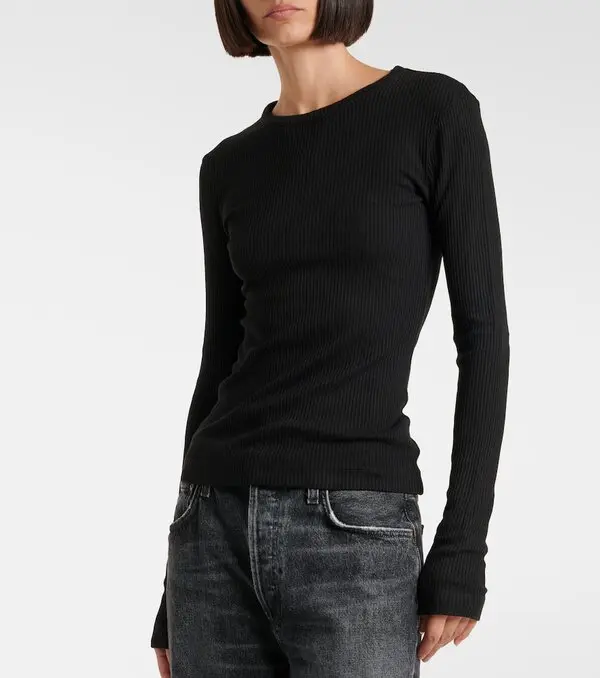 Citizens Of Humanity Bina Ribbed-knit Jersey Top