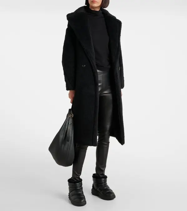 JIMMY CHOO Shearling-lined Leather Snow Boots - Black