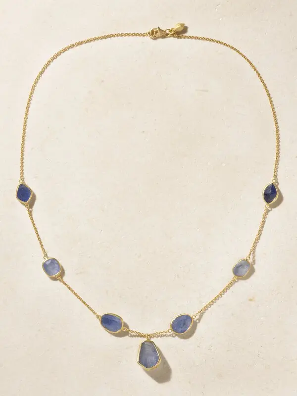 PIPPA SMALL 18-karat Gold And Sapphire Necklace - Blue