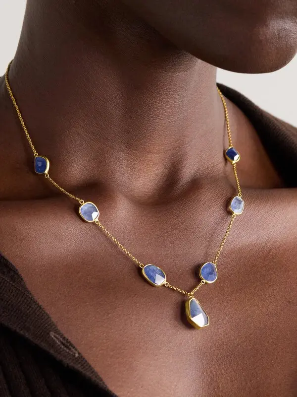 PIPPA SMALL 18-karat Gold And Sapphire Necklace
