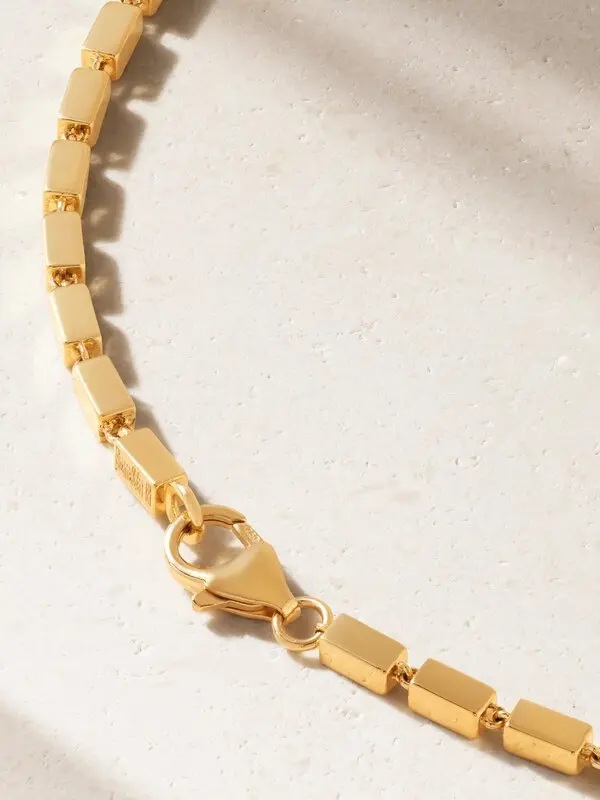 SUZANNE KALAN 18-karat Rectangular Link Necklace