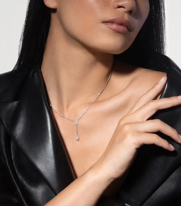 Messika My Twin White Gold And Diamond Necklace