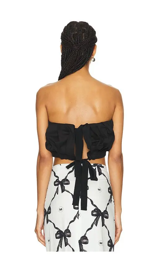 MILKWHITE Mini Peplum Top
