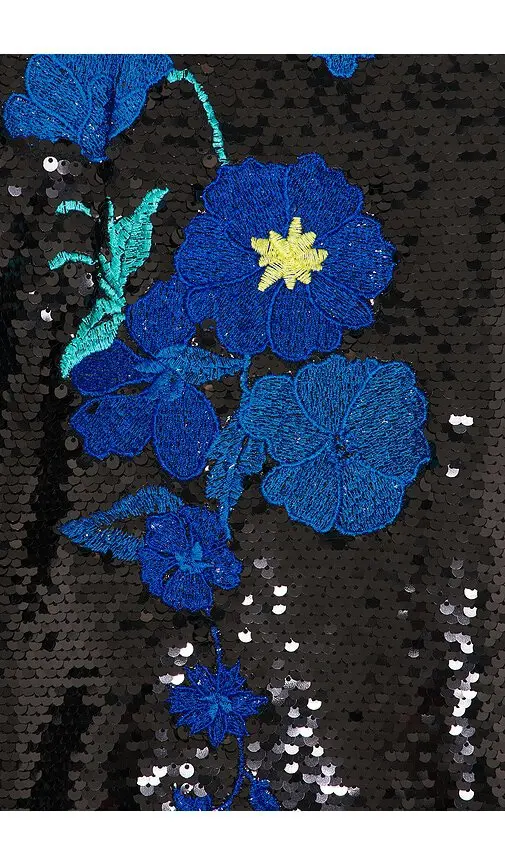 MILLY Floral Sequins Dress