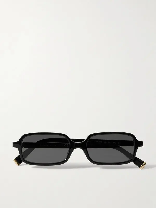 Miu Miu Rectangular-frame Acetate Sunglasses - Black